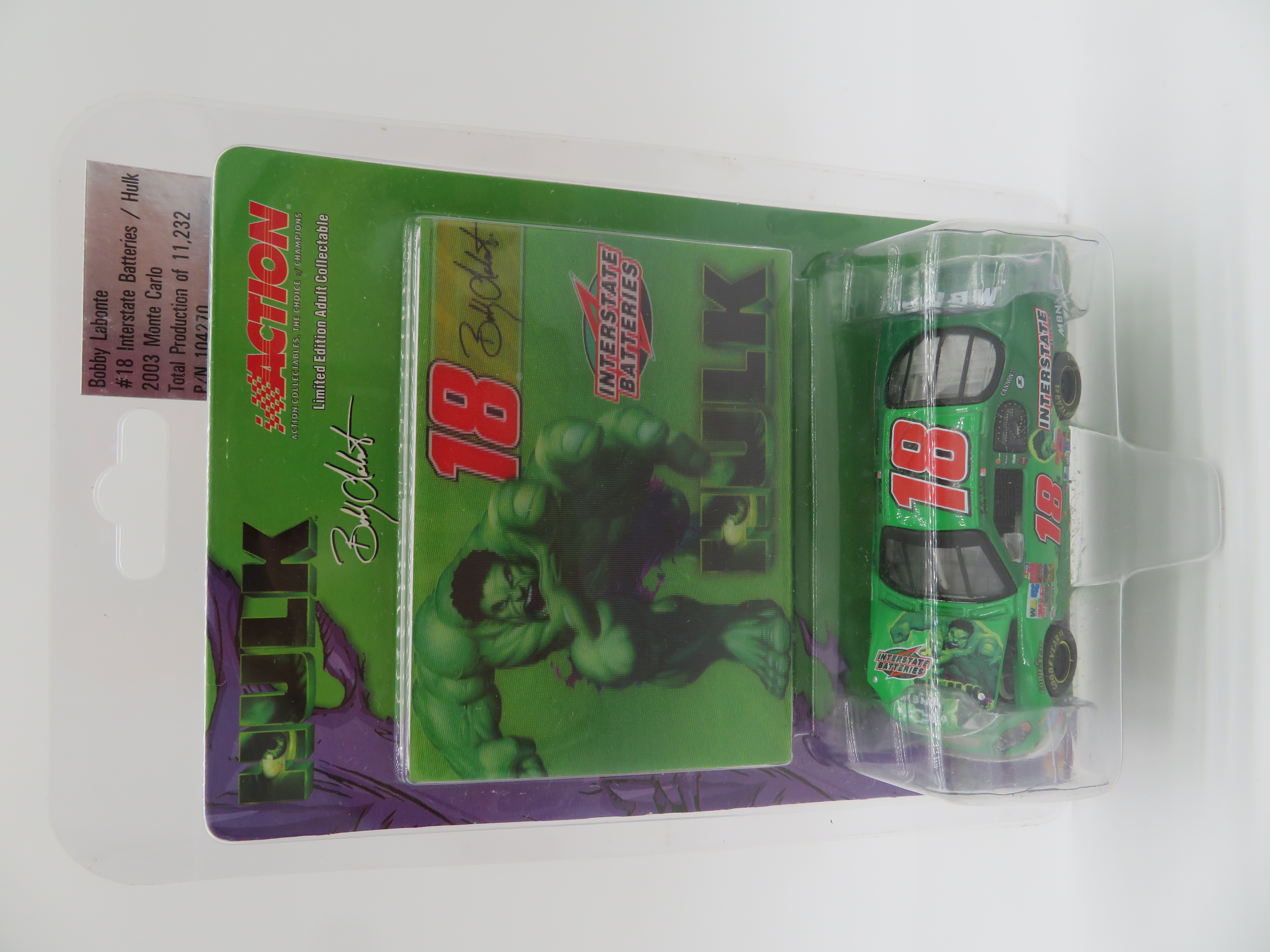 Bobby Labonte 2000 #18 Intersate Batteries / Hulk 1:64 HO Nascar Diecast