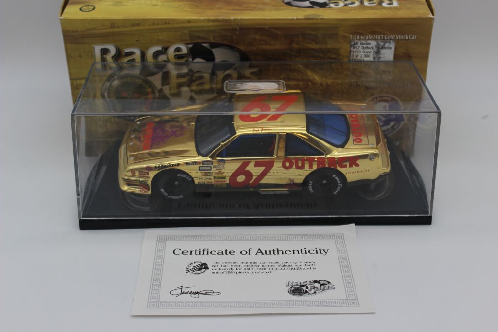buy high quality Autographed 24kt gold Jeff Gordon die cast car