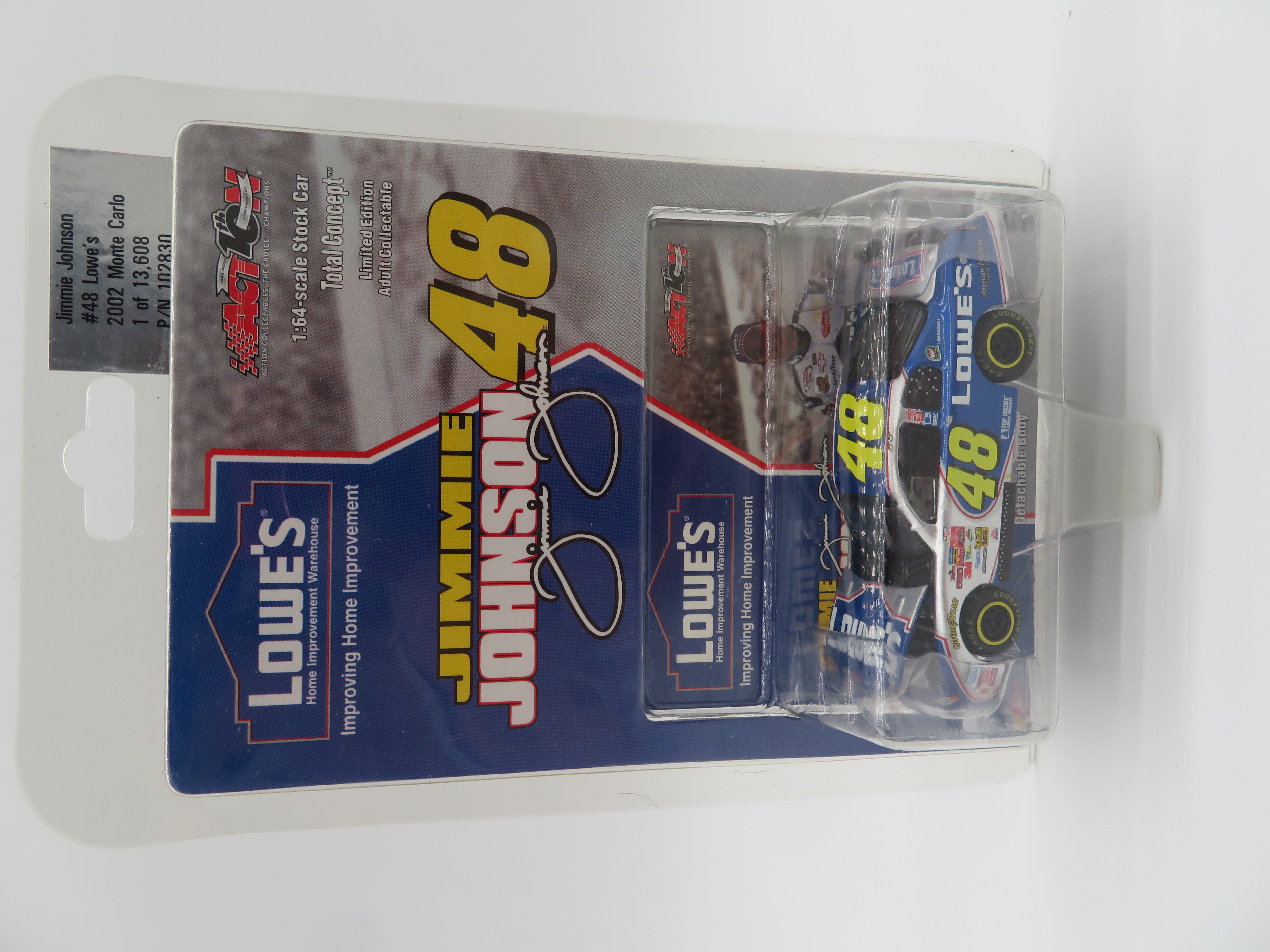 Jimmie Johnson 2002 #48 Lowes 1:64 Total Concept HO Rookie Year Nascar ...