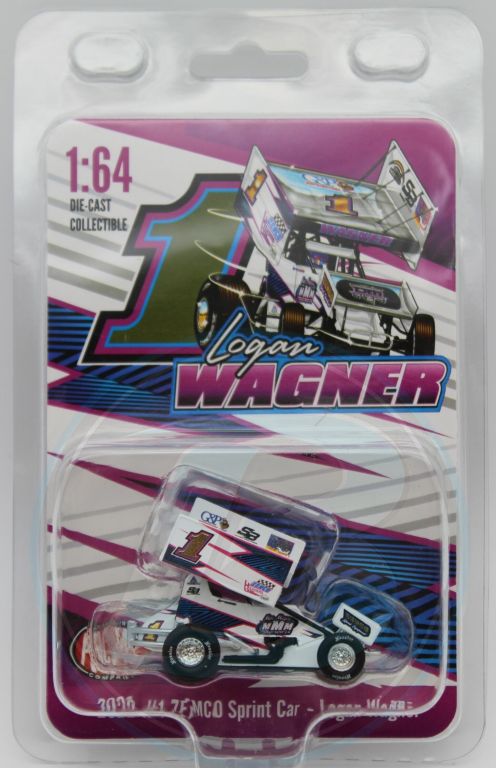 Logan Wagner 2022 Zemco #1 1:64 Sprint Car Diecast