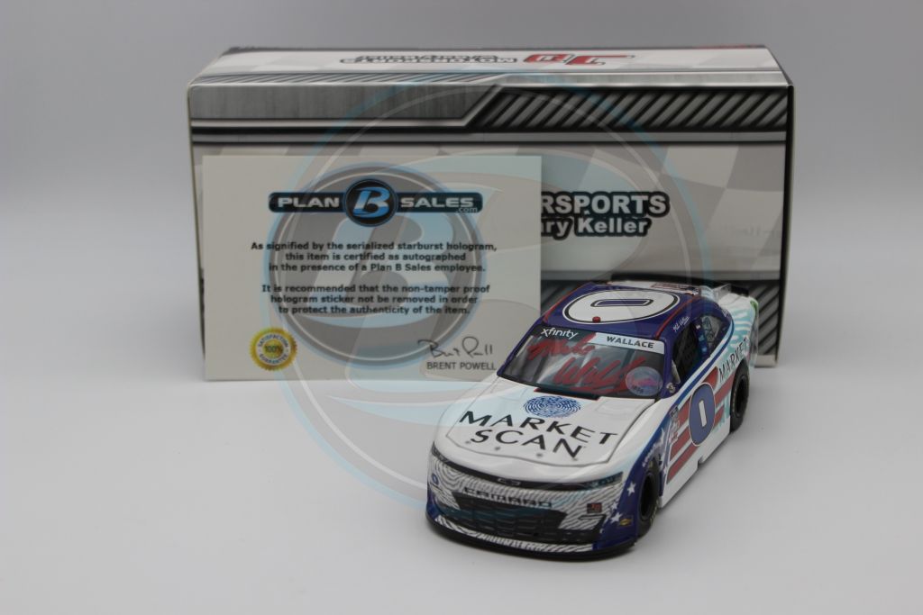 Mike Wallace Autographed / Red Paint Pen 2020 Market Scan 1:24 Nascar ...