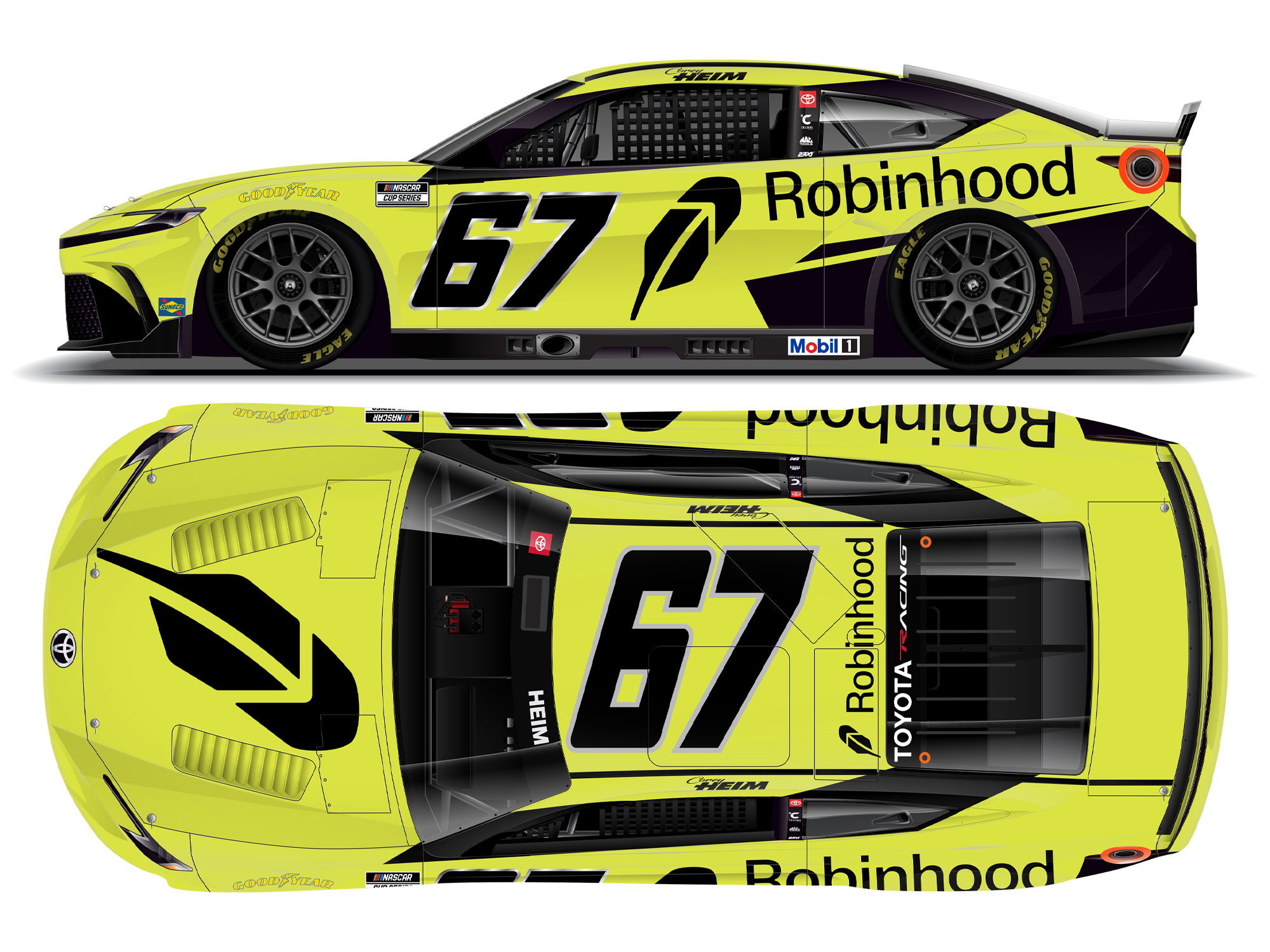 Corey Heim 2026 Robinhood 1:24 Color Chrome Nascar Diecast