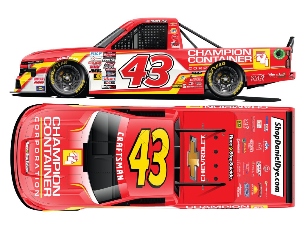 Daniel Dye 2024 Champion Container 1:64 Nascar Diecast - Truck Series