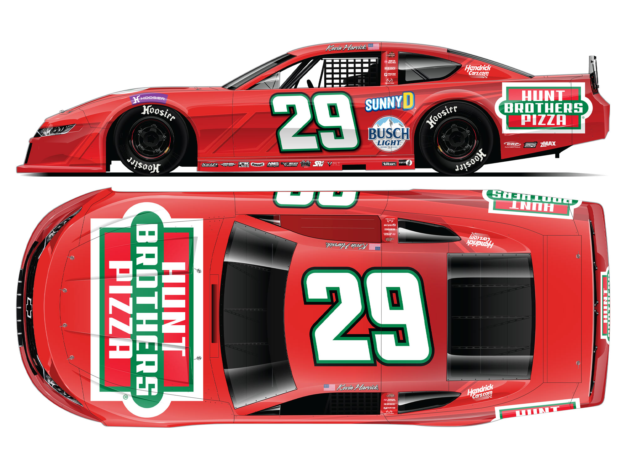 Kevin Harvick 2025 Hunt Brothers Pizza 1:24 Late Model Stock Car Diecast