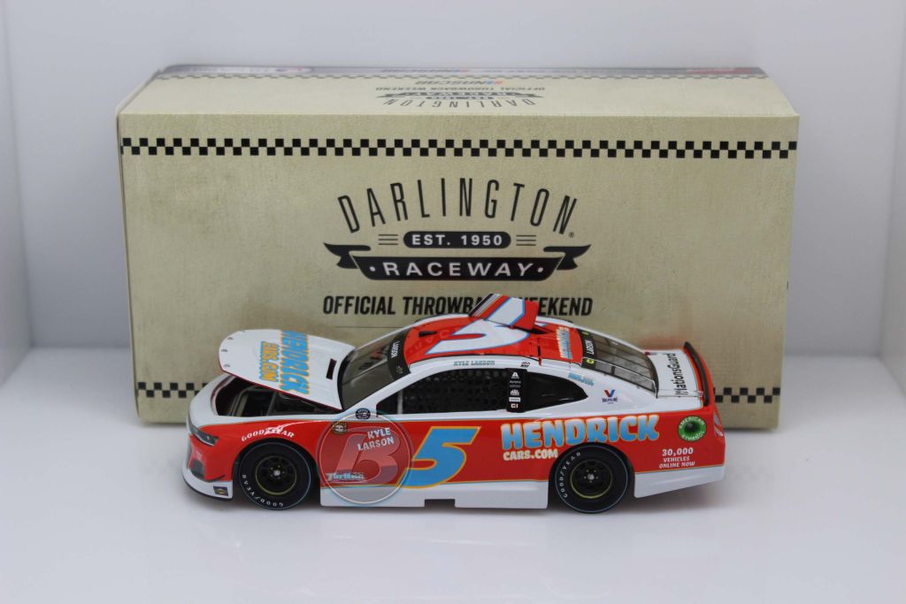 Kyle Larson 2021 HendrickCars.com Darlington Throwback 1:24 Nascar Diecast