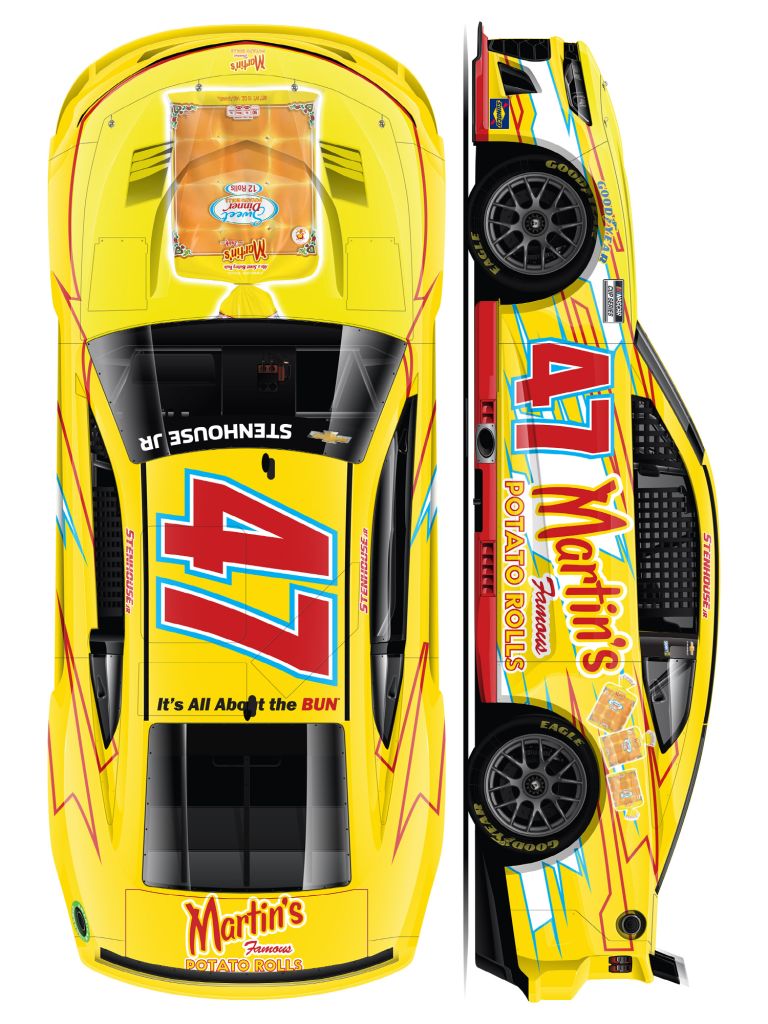 Ricky Stenhouse Jr. 2025 Martin's Famous Potato Rolls 1:24 Color Chrome ...