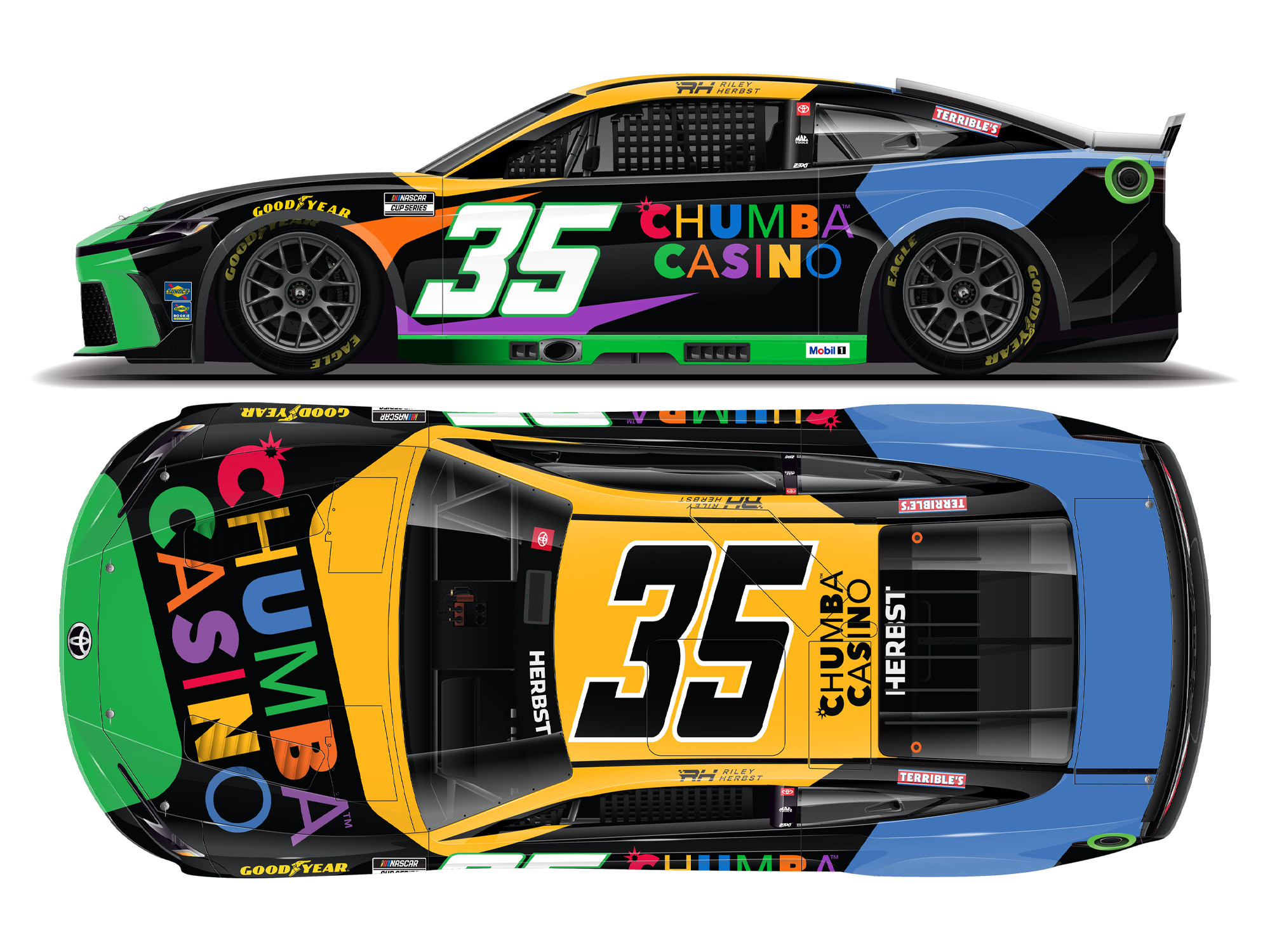 Riley Herbst 2025 Chumba Casino 1:24 Nascar Diecast