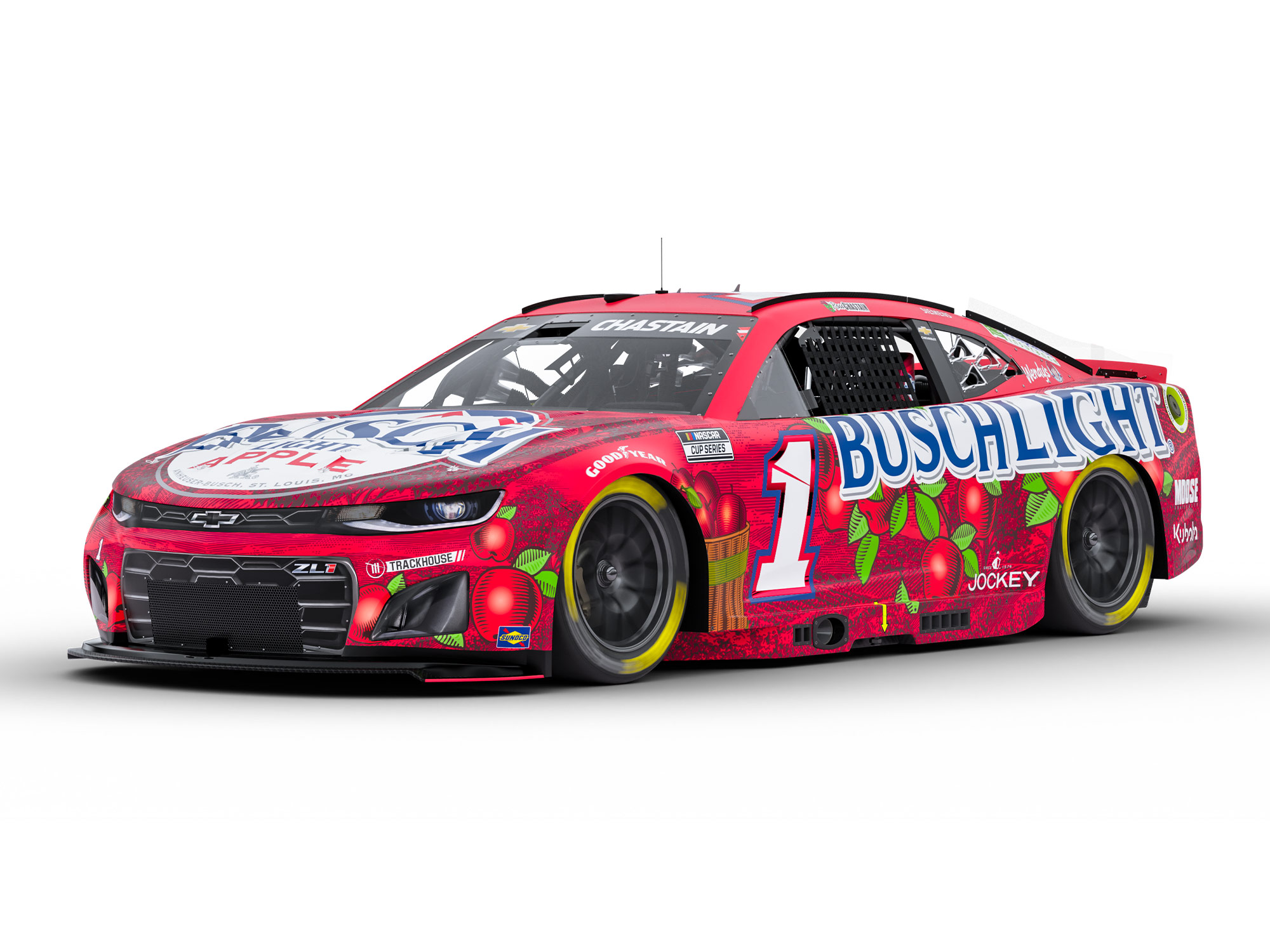 Ross Chastain 2025 Busch Light Apple 1:24 Color Chrome Nascar Diecast