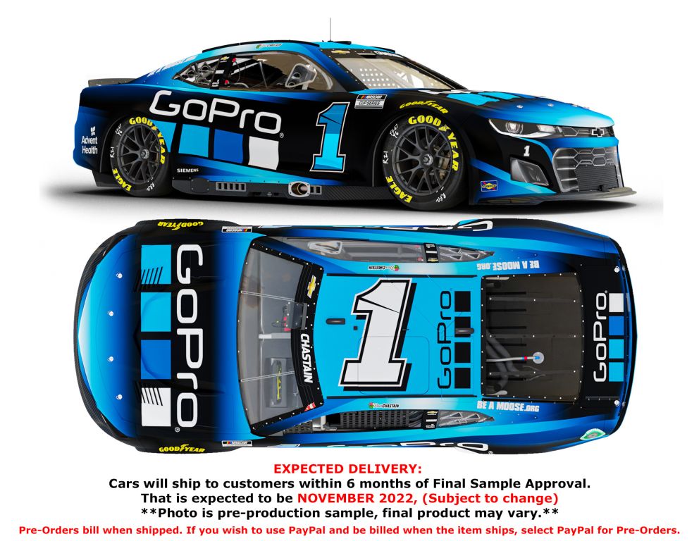 Ross Chastain Autographed 2022 GoPro 1:24 Nascar Diecast