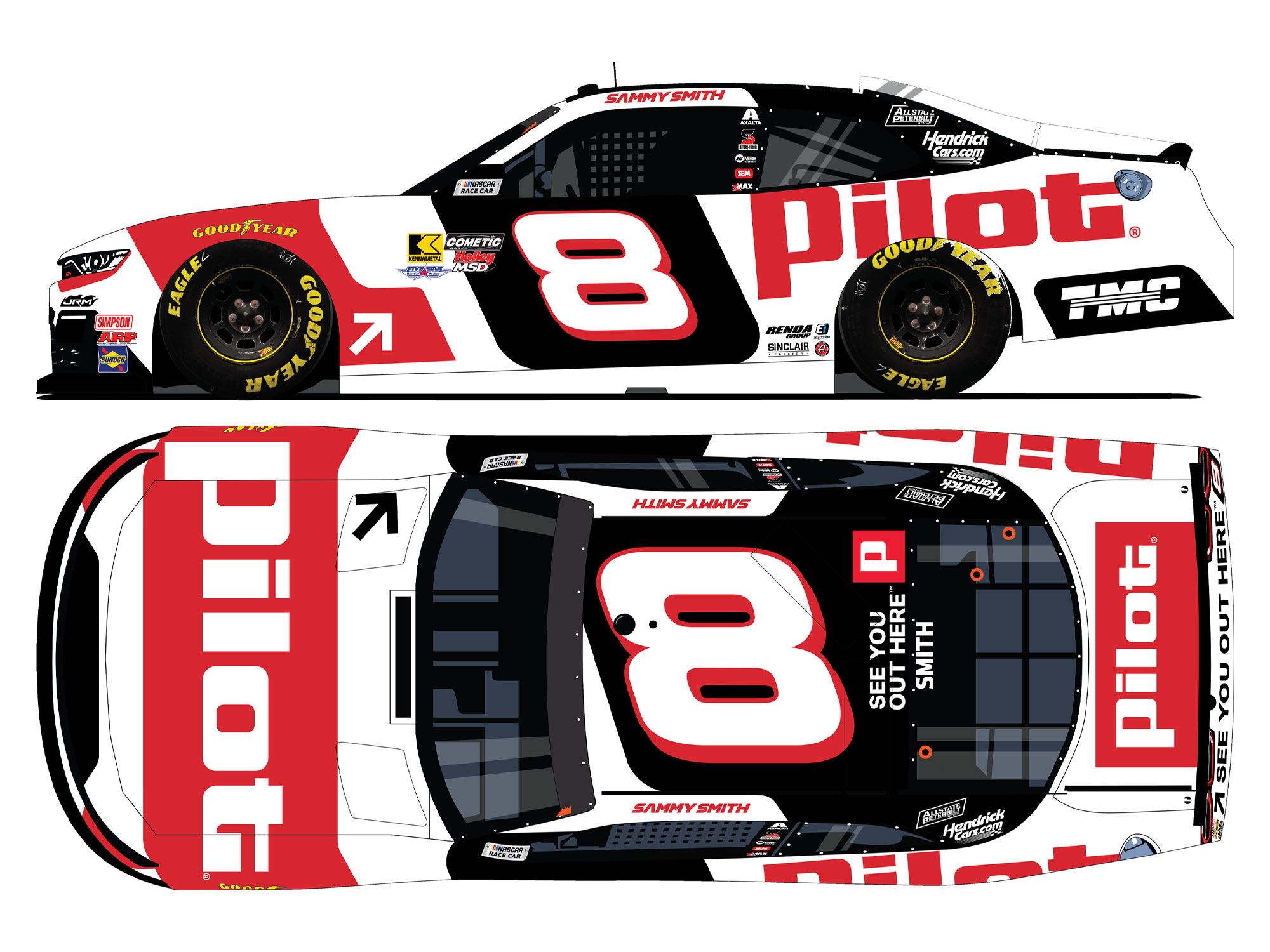 Sammy Smith Dual Autographed 2026 Pilot 1:24 Xfinity Diecast