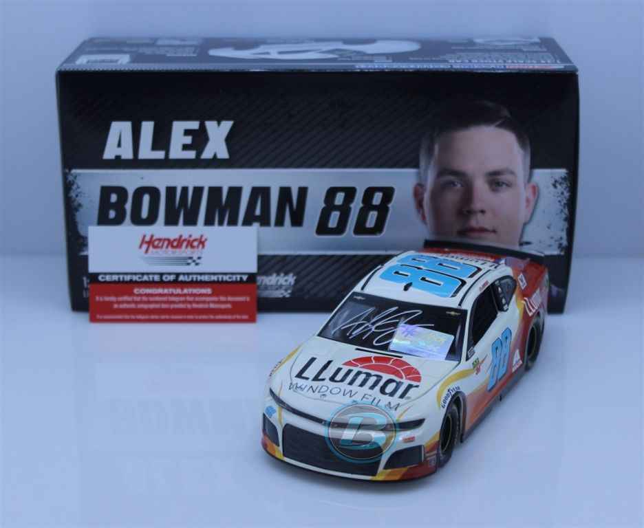 Alex Bowman Autographed 2019 LLumar Window Film 1:24 Nascar Diecast