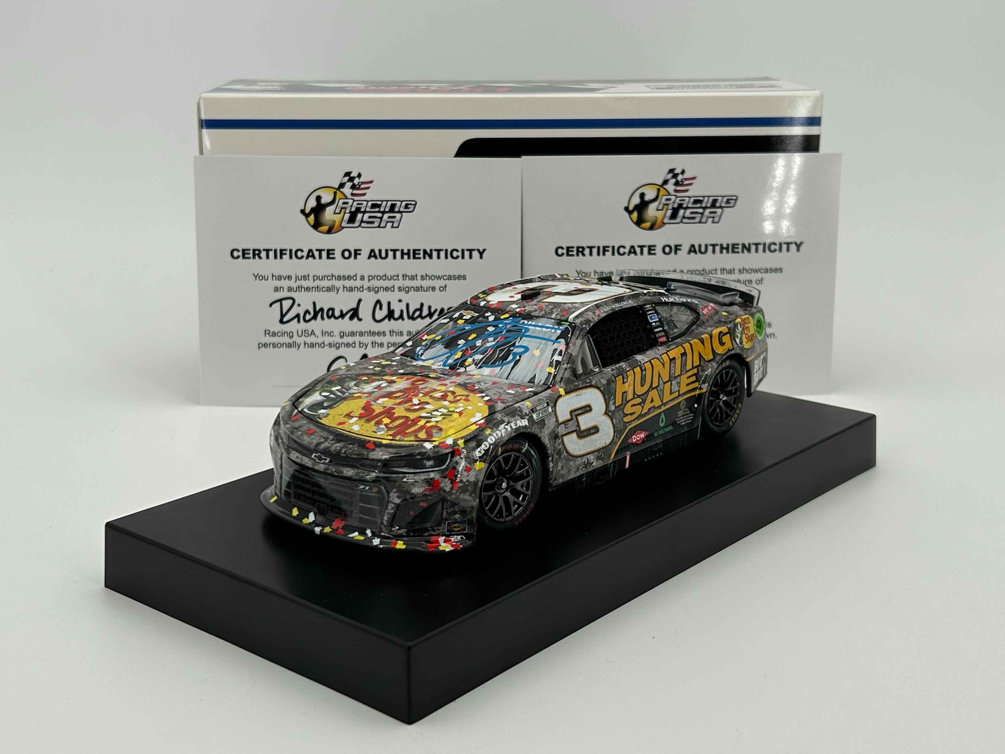 Austin Dillon Dual Autograph w/ Richard Childress 2024 Bass Pro Shops ...