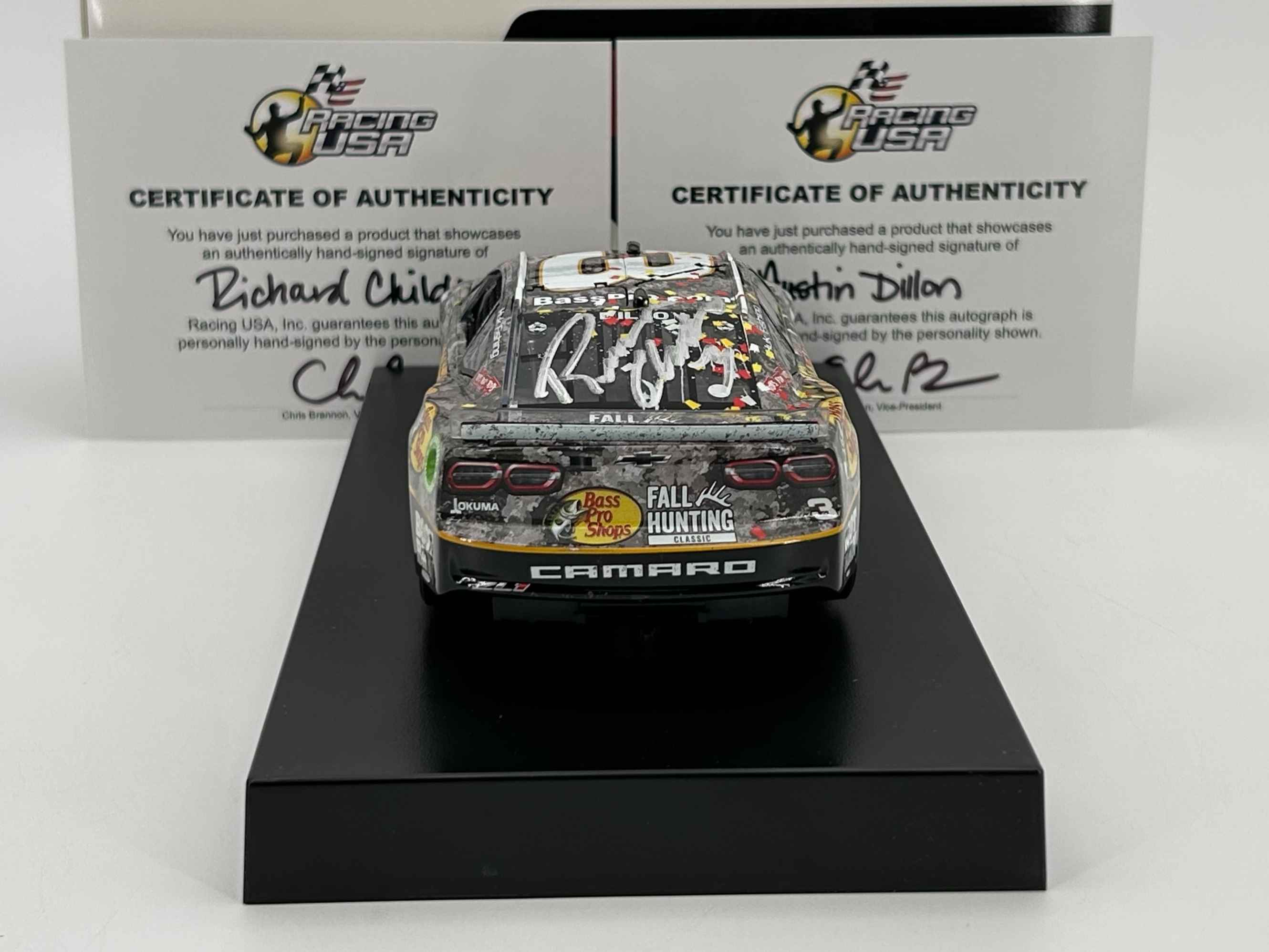 Austin Dillon Dual Autograph w/ Richard Childress 2024 Bass Pro Shops ...
