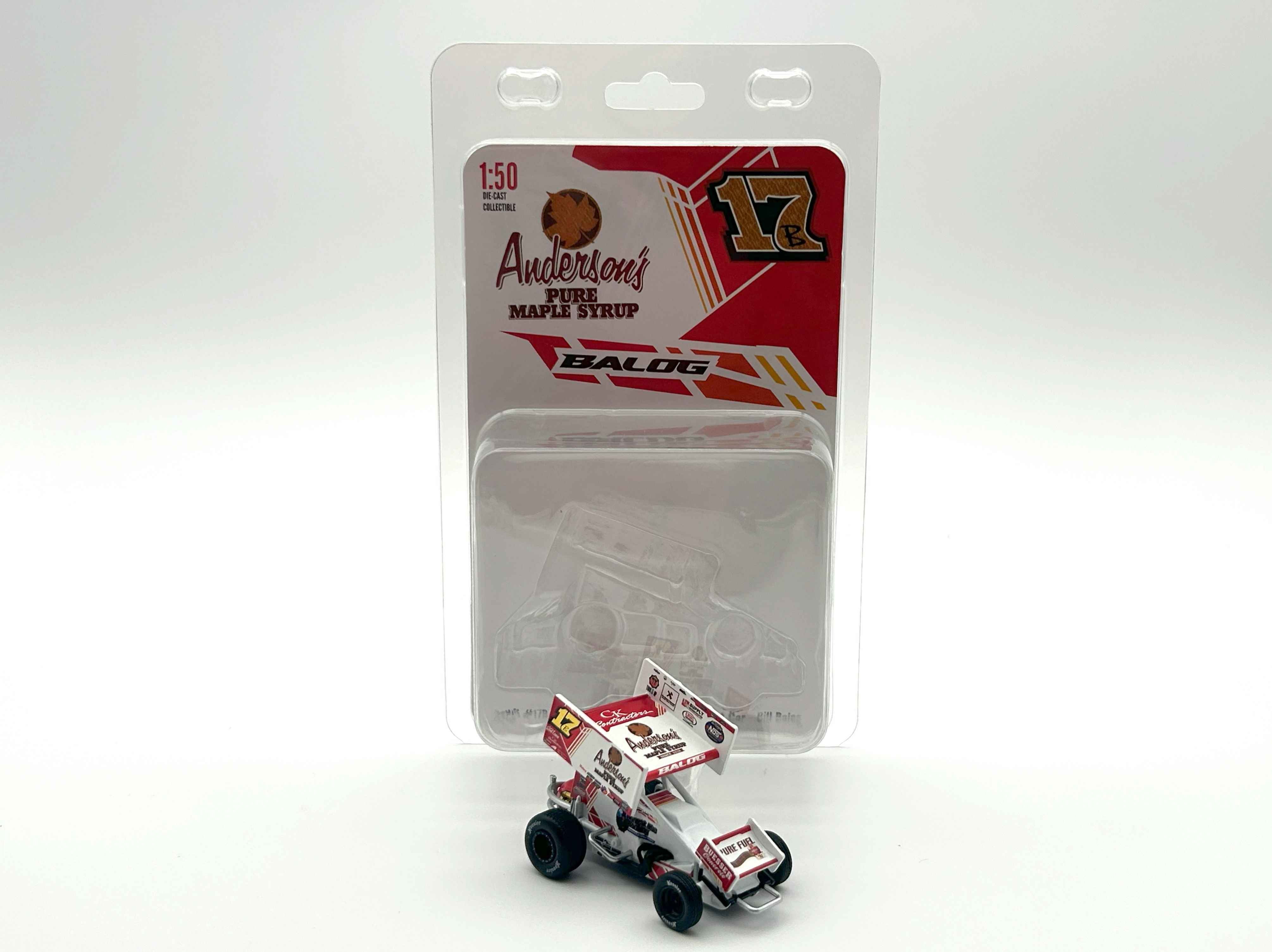 Bill Balog 2025 Anderson's Pure Maple Syrup #17B 1:50 Sprint Car Diecast