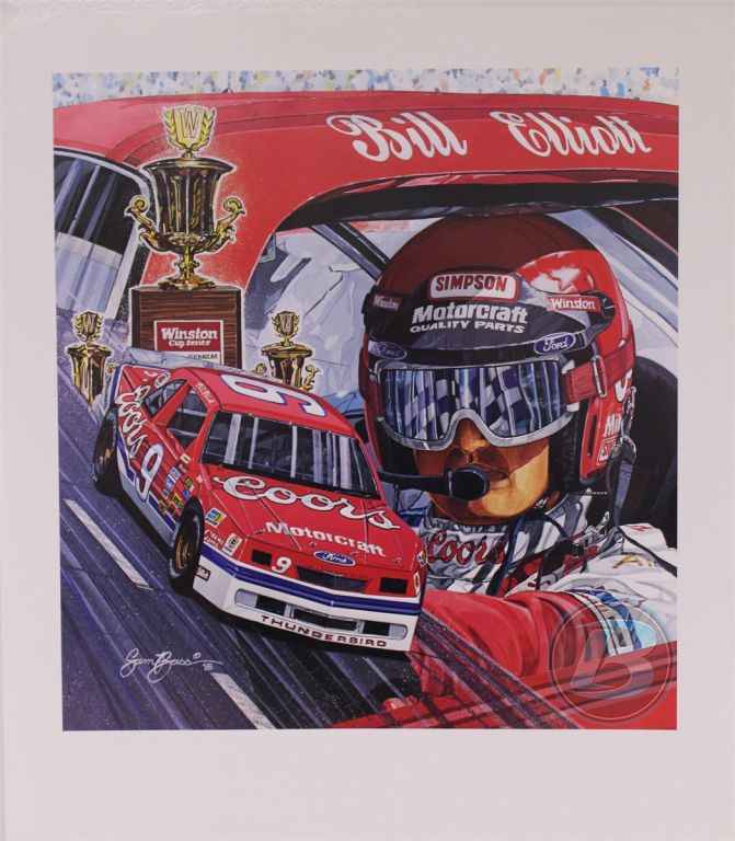 Bill Elliott "Bill Elliott 88 Champion" 19" X 22" Original 1989 Sam ...