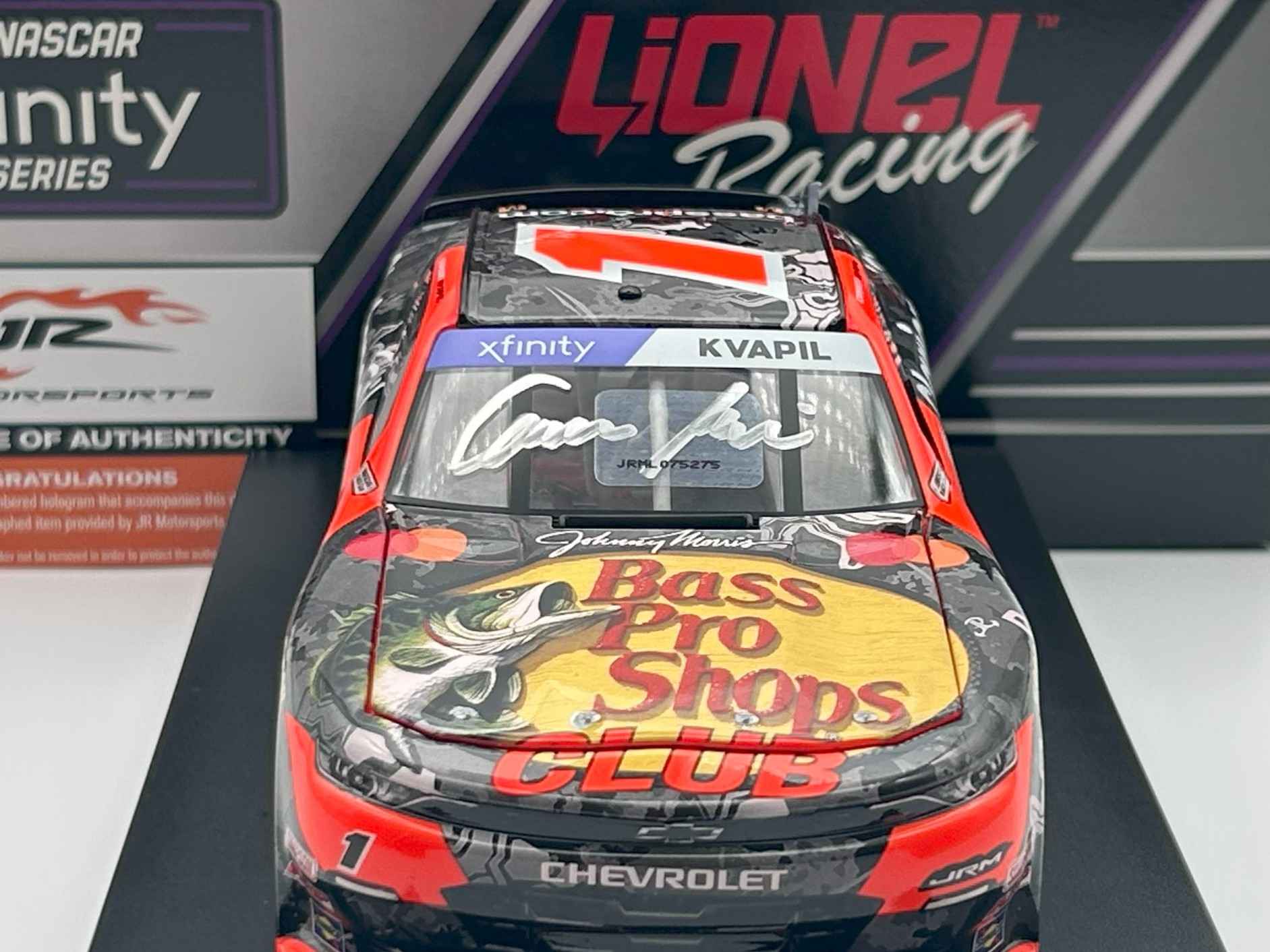 Carson Kvapil Autographed 2025 Bass Pro Shops Nascar Diecast