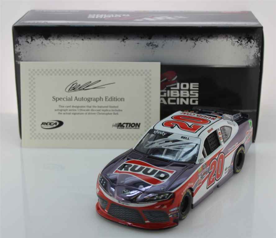 Christopher Bell Autographed 2019 RUUD 1:24 Color Chrome Nascar Diecast