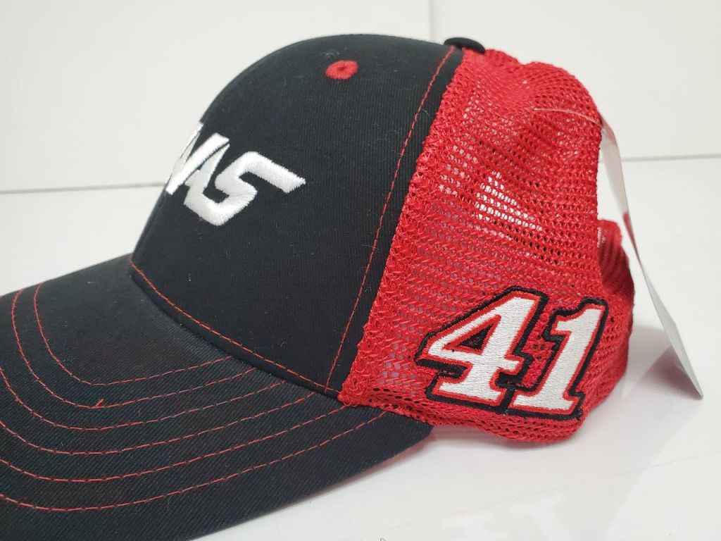 SMI Properties - Cole Custer #41 Haas Black/Red Adult Sponsor Hat OSFM ...