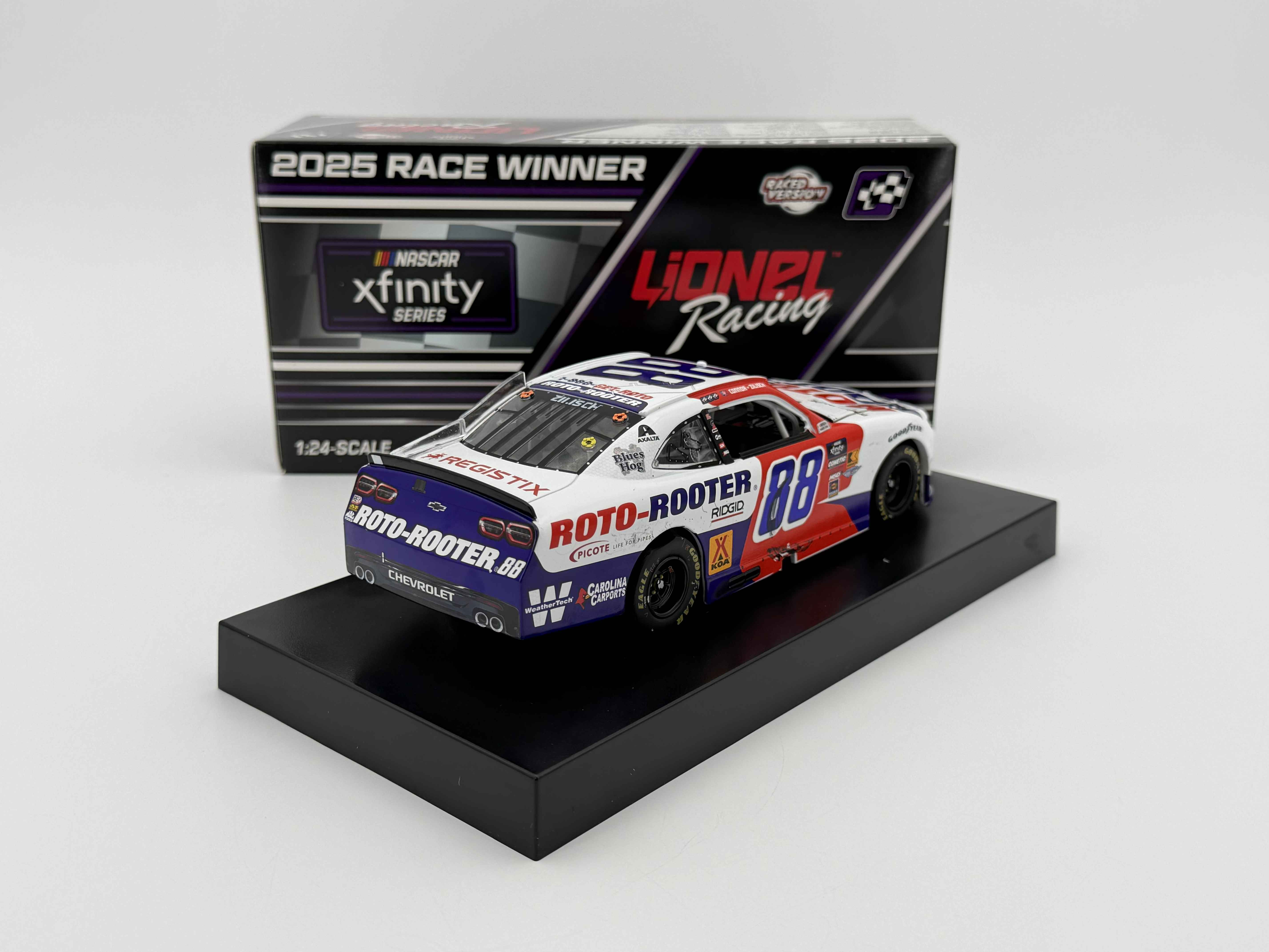 Connor Zilisch 2025 Roto-Rooter Sonoma / 7/12/25 Race Win 1:24 Nascar ...