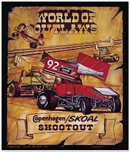 Copenhagen/Skoal Shootout "1992 World Of Outlaws" Sam Bass Poster ...