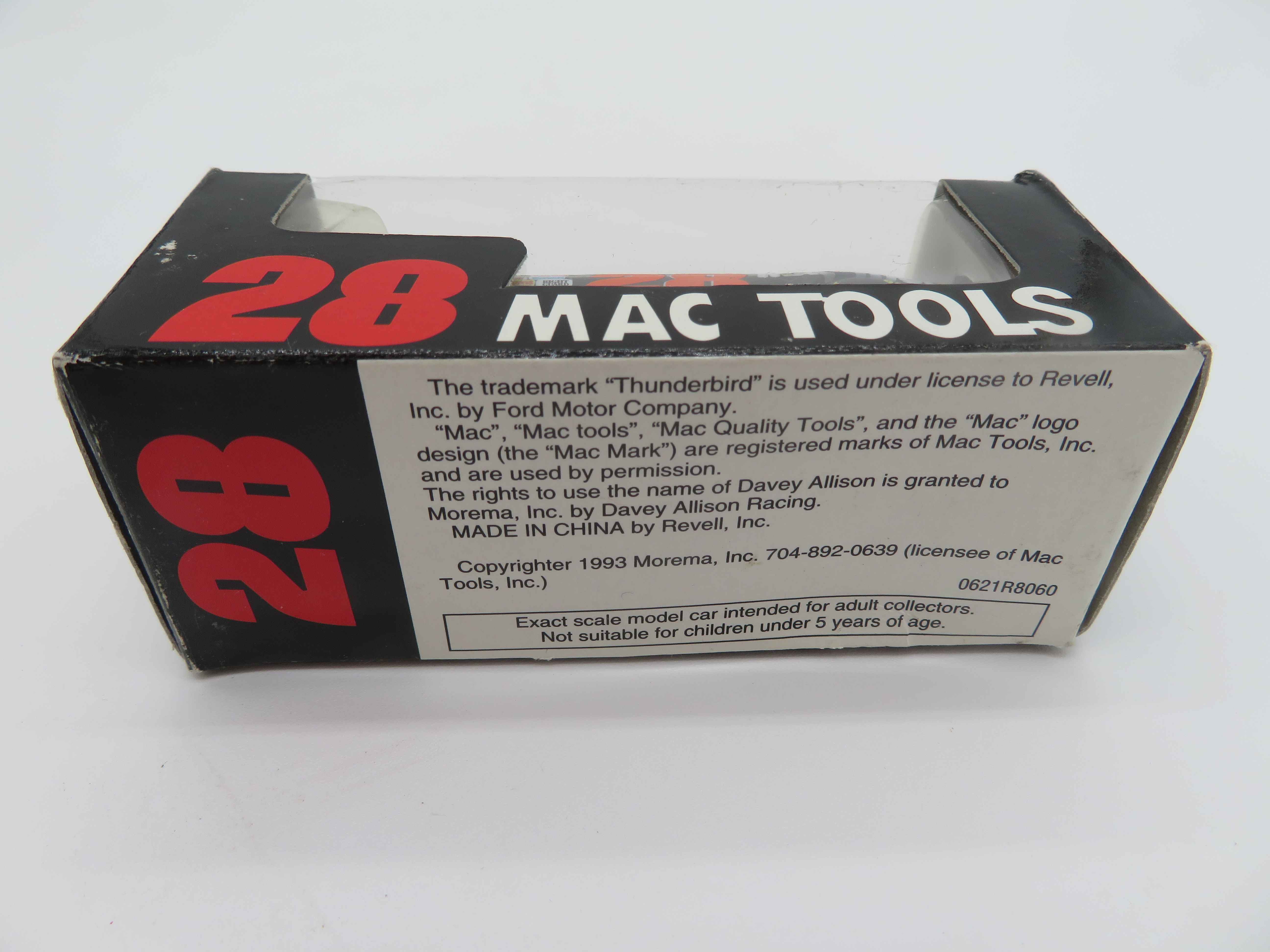 Davey Allison 1993 #28 Mac Tools 1:64 Nascar Diecast