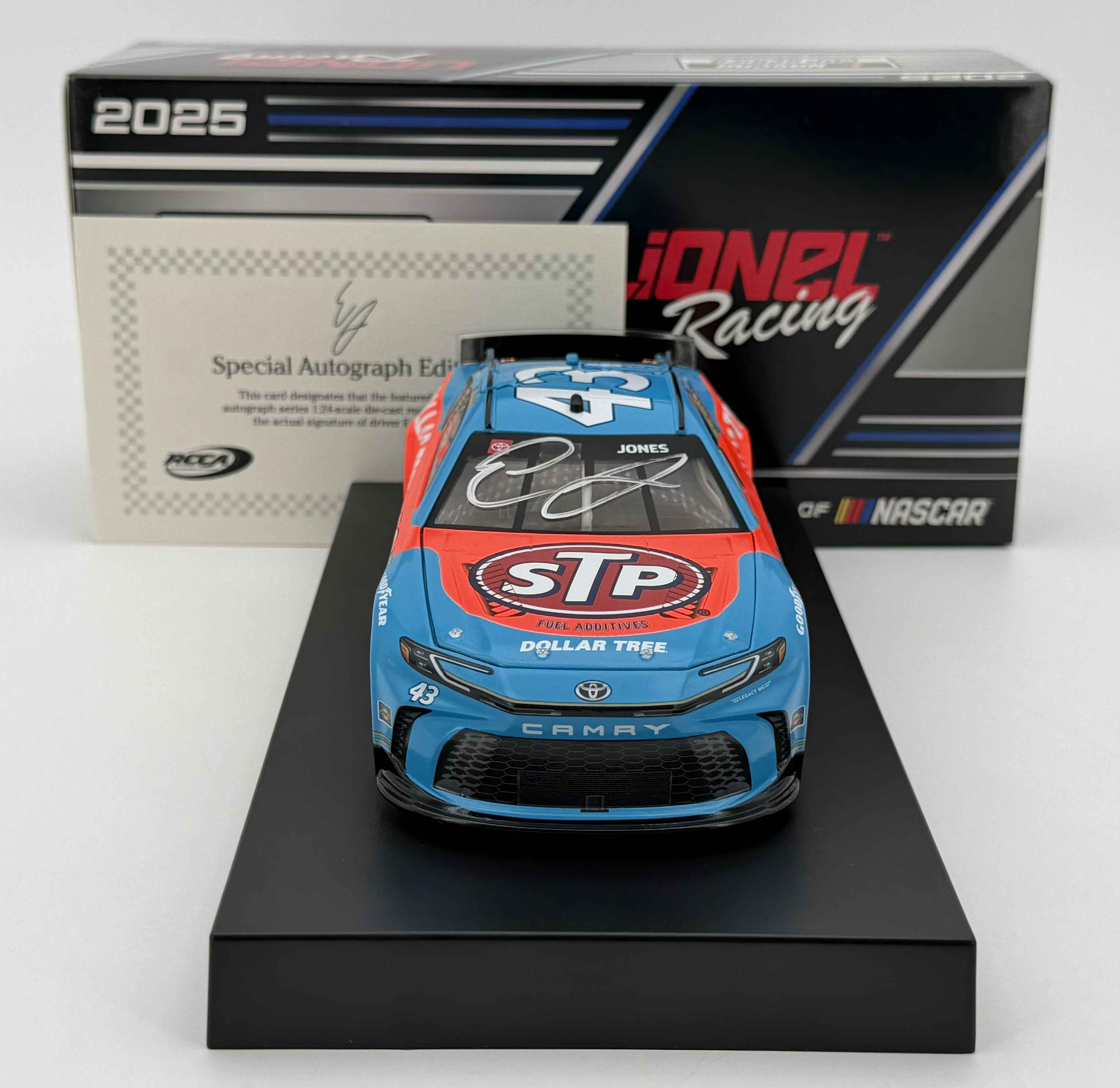Erik Jones Autographed 2025 Dollar Tree/STP 1:24 Nascar Diecast