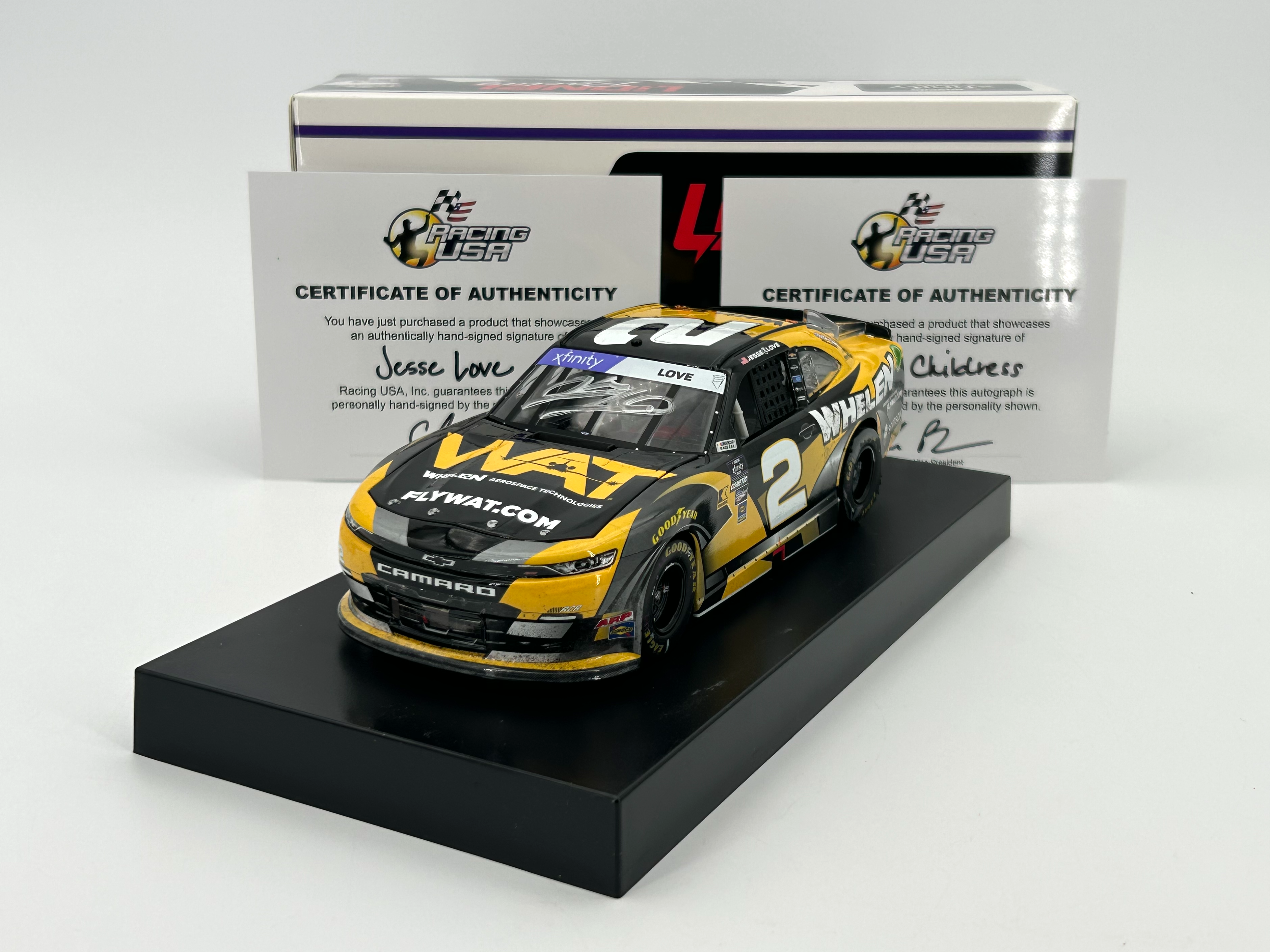 Jesse Love Dual Autograph w/ Richard Childress 2024 Whelen Aerospace ...