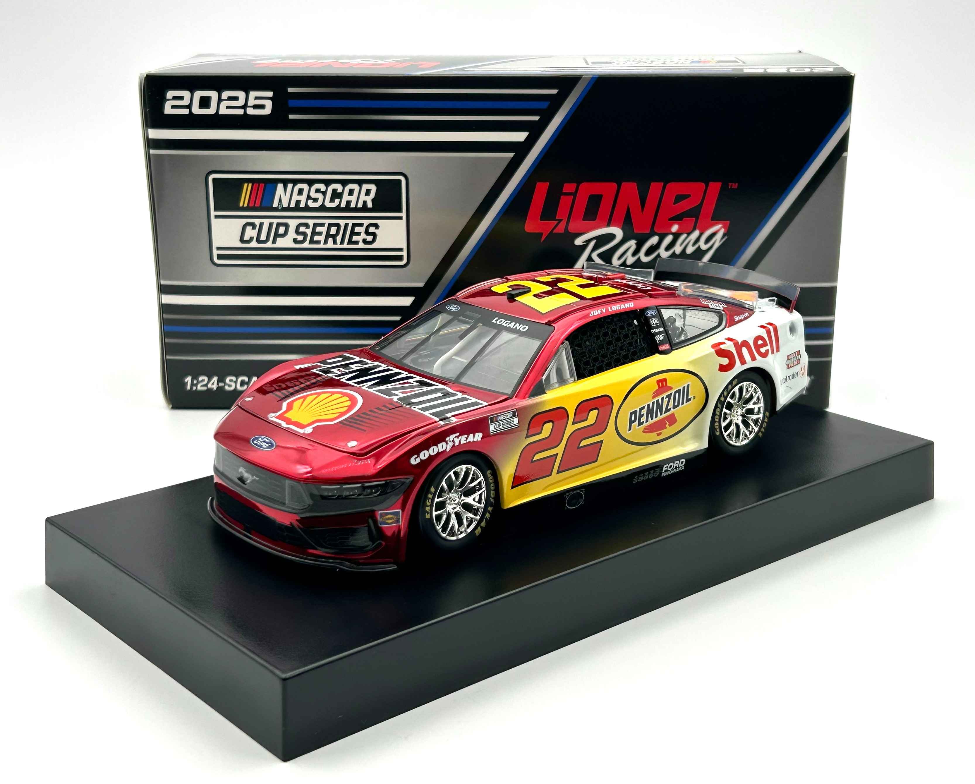 Joey Logano 2025 Shell-Pennzoil Special 1:24 Color Chrome Nascar Diecast