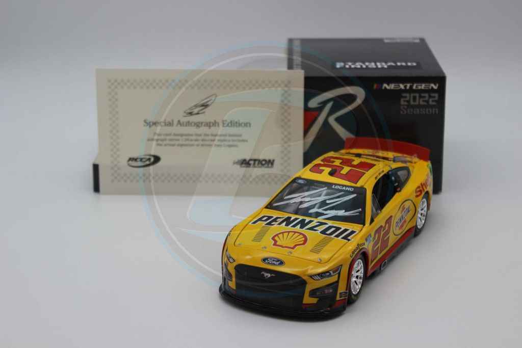 Joey Logano Autographed 2022 Shell-Pennzoil 1:24 Nascar Diecast