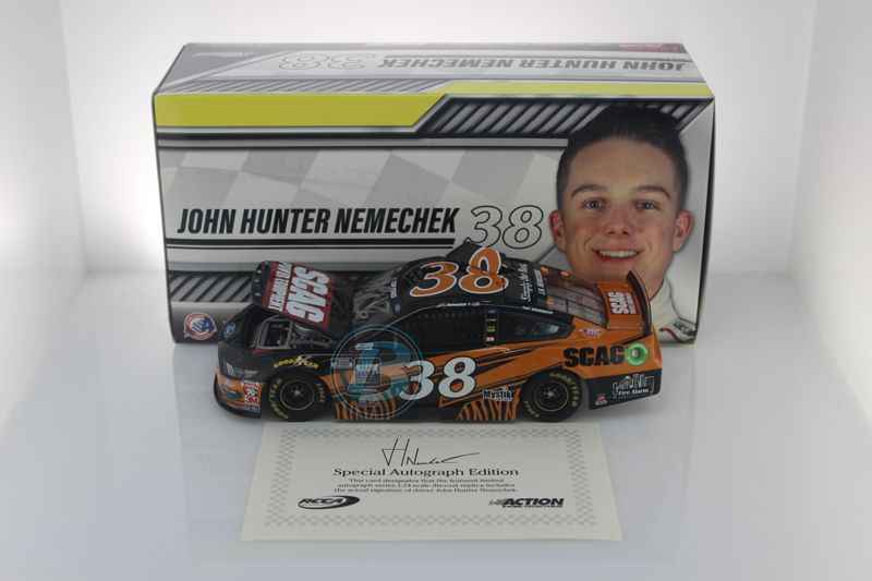 John Hunter Nemechek Autographed 2020 SCAG Power Equipment 1:24 Nascar ...