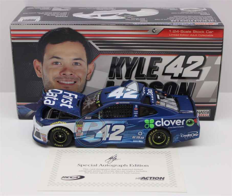 Kyle Larson Autographed 2018 First Data 1:24 Nascar Diecast