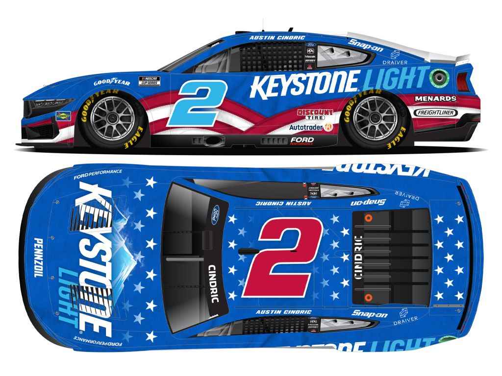 Austin Cindric Autographed 2024 Keystone Light 1:24 Nascar Diecast