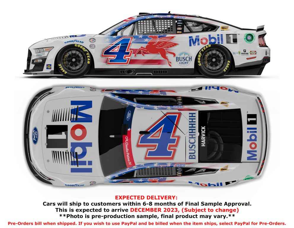 Kevin Harvick 2023 Mobil 1 Salutes 1:24 Color Chrome Nascar Diecast