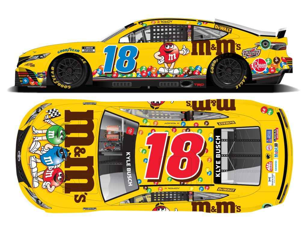 Kyle Busch 2022 M&M's Darlington Throwback 1:24 Nascar Diecast