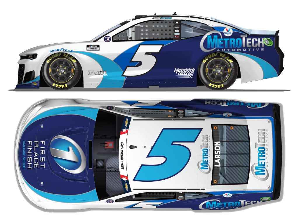 Kyle Larson 2021 MetroTech Automotive 1:24 Color Chrome Nascar Diecast
