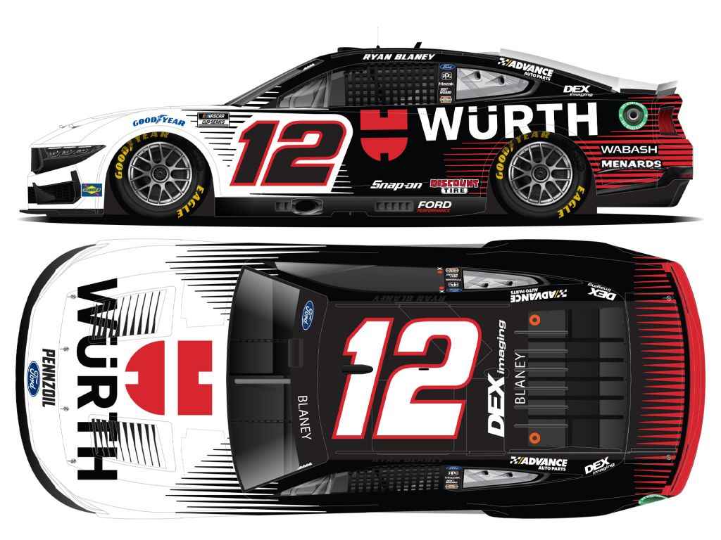 Ryan Blaney 2025 Wurth 1:24 Color Chrome Nascar Diecast