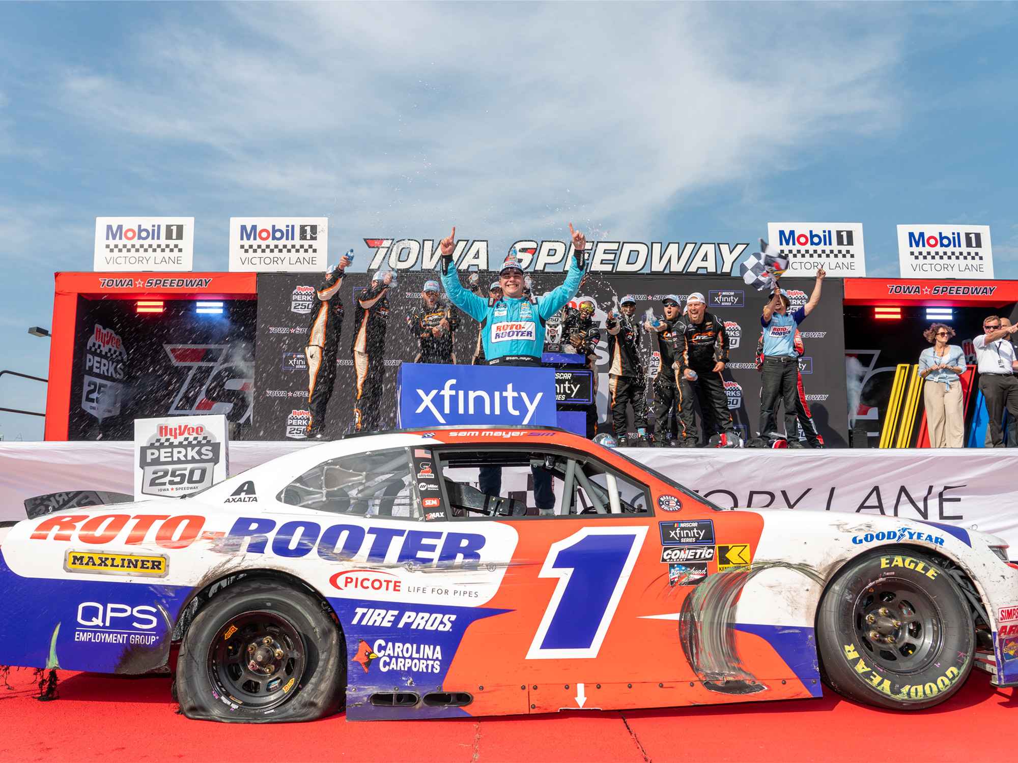 Sam Mayer 2024 Roto-Rooter Iowa 6/15 Race Win 1:64 Nascar Diecast ...