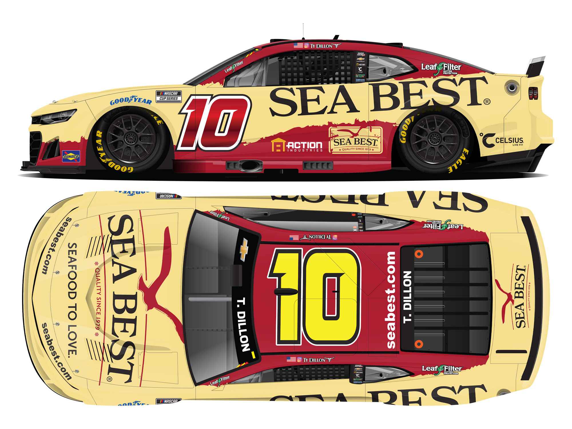 Ty Dillon 2025 Sea Best 1:64 Nascar Diecast