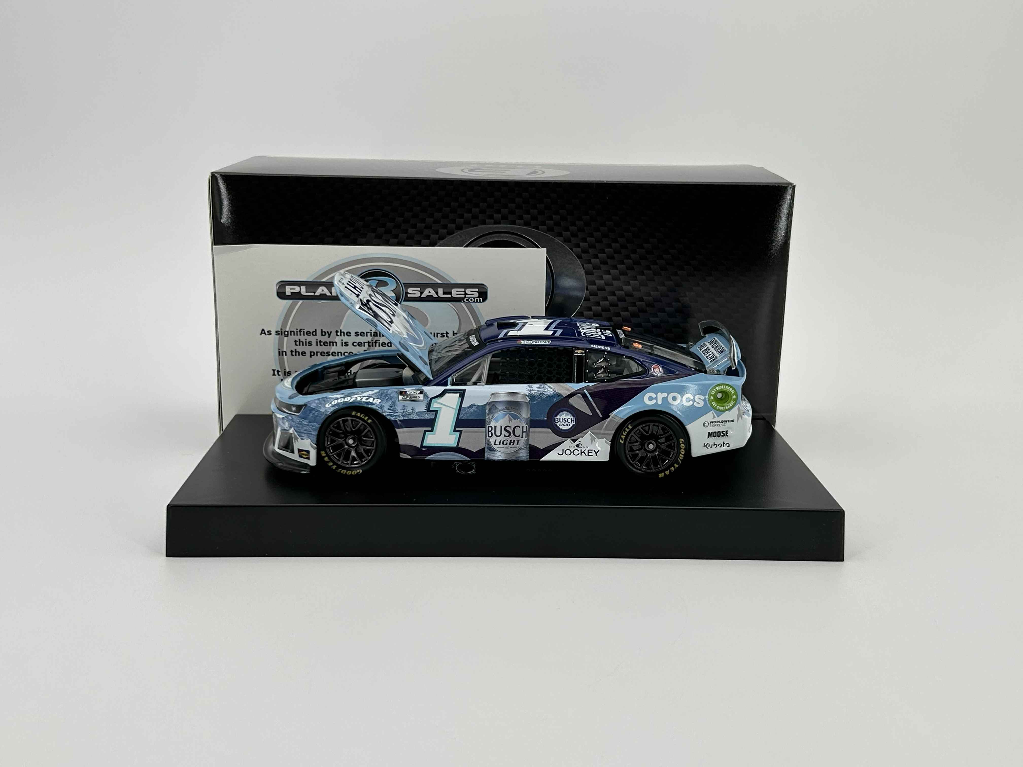 Ross Chastain Autographed 2024 Busch Light Crocs 1:24 Elite Nascar Diecast