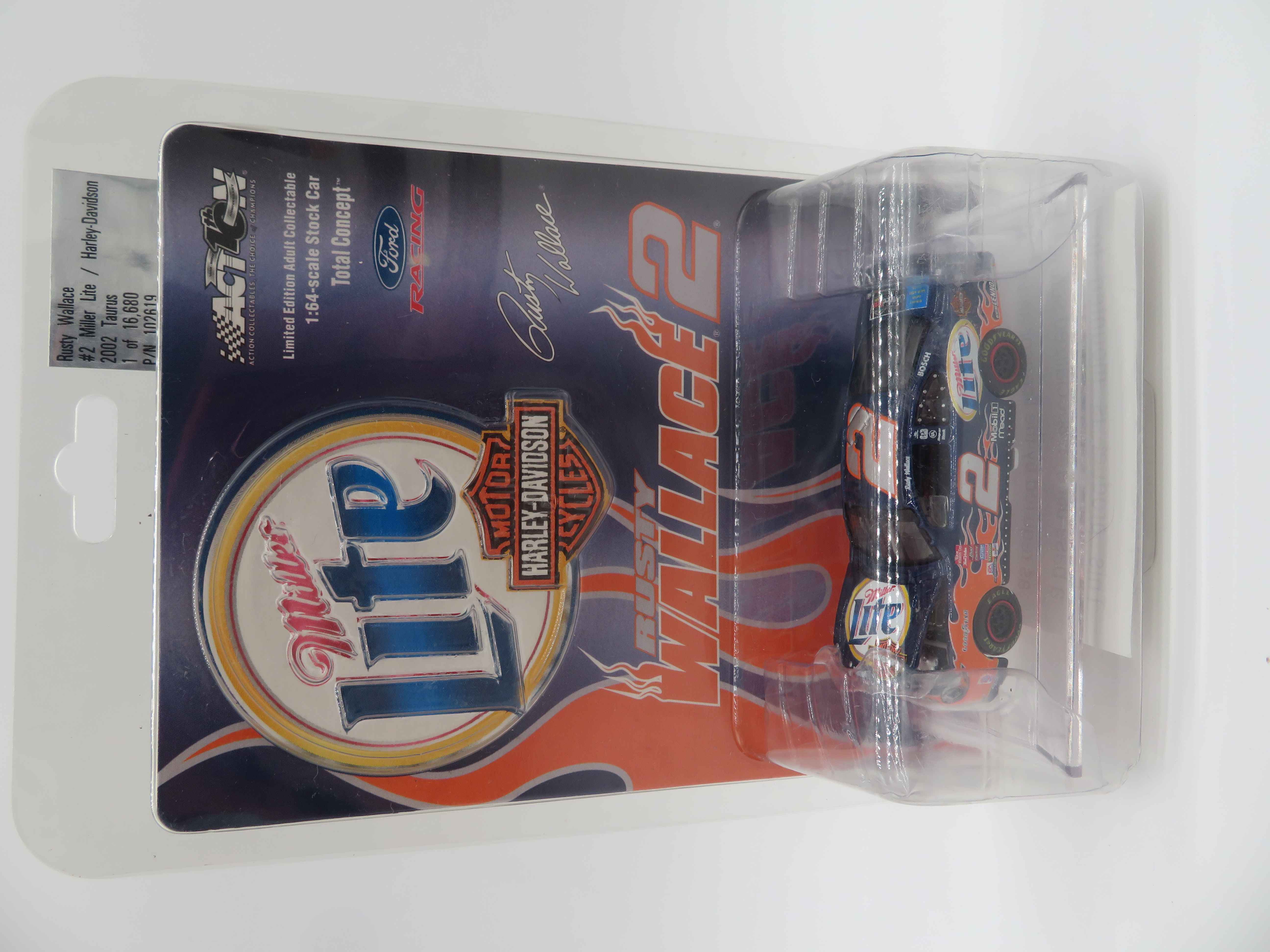 Rusty Wallace 2002 #2 Miller Lite / Harley Davidson 1:64 HO Nascar Diecast