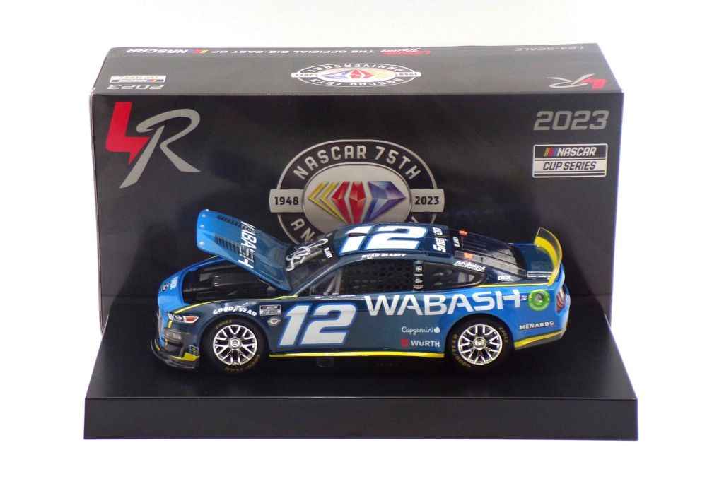 Ryan Blaney Autographed w/ Paint Pen 2023 Wabash 1:24 Color Chrome ...