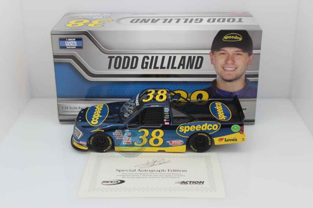 Todd Gilliland Autographed 2021 Speedco 1:24 Color Chrome Nascar Diecast